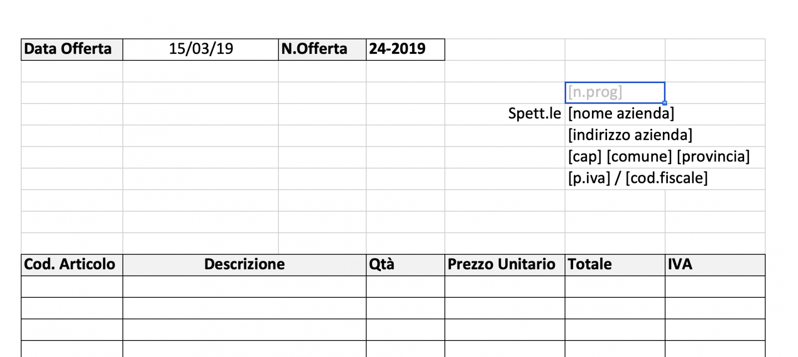 Offerta commerciale con Excel e la funzione CERCA.VERT - SOS Excel