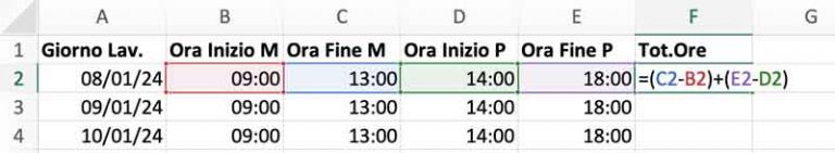 Calcolare le Ore di Lavoro con Excel - SOS Excel